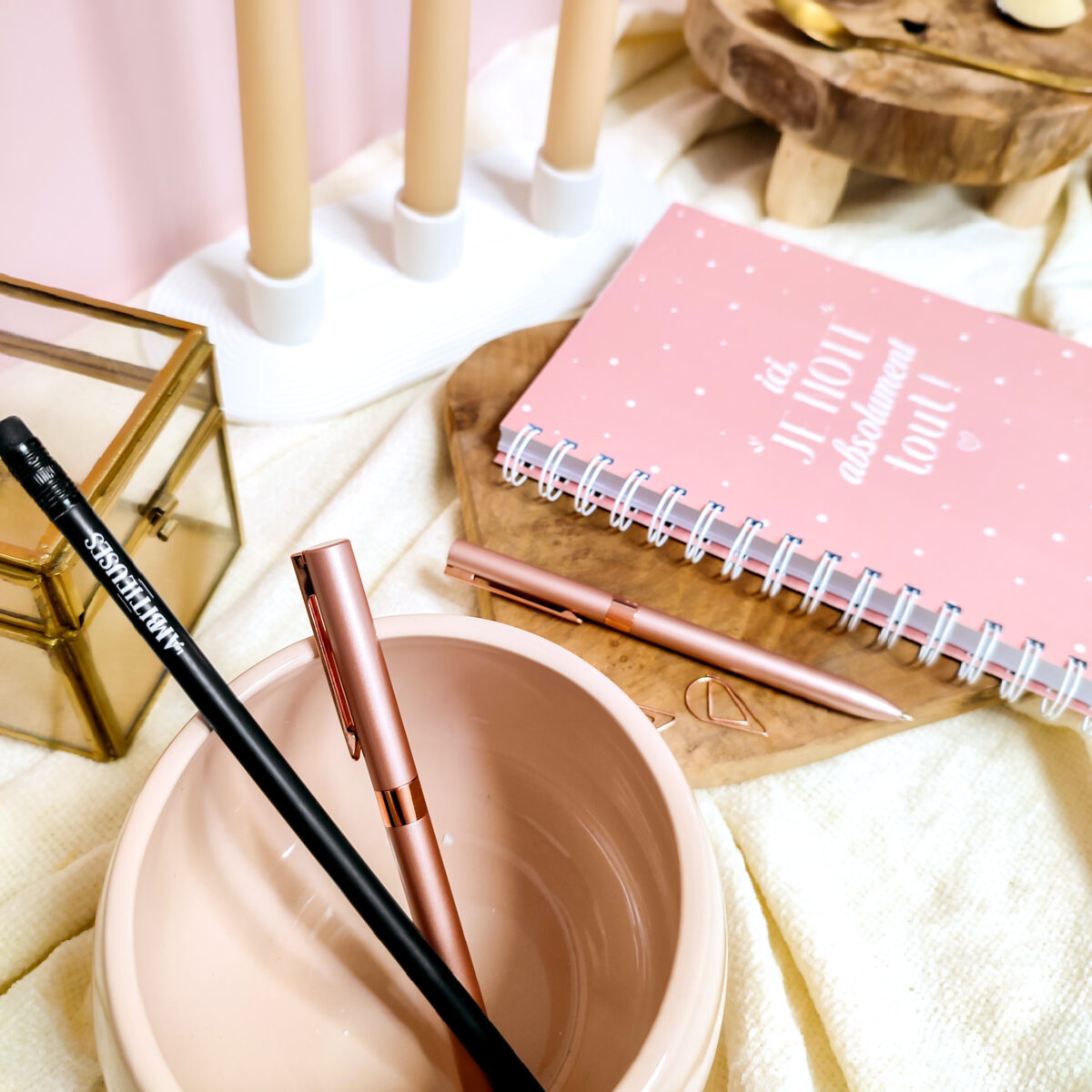 Carnet de notes - Cocooning rose - Les Ambitieuses