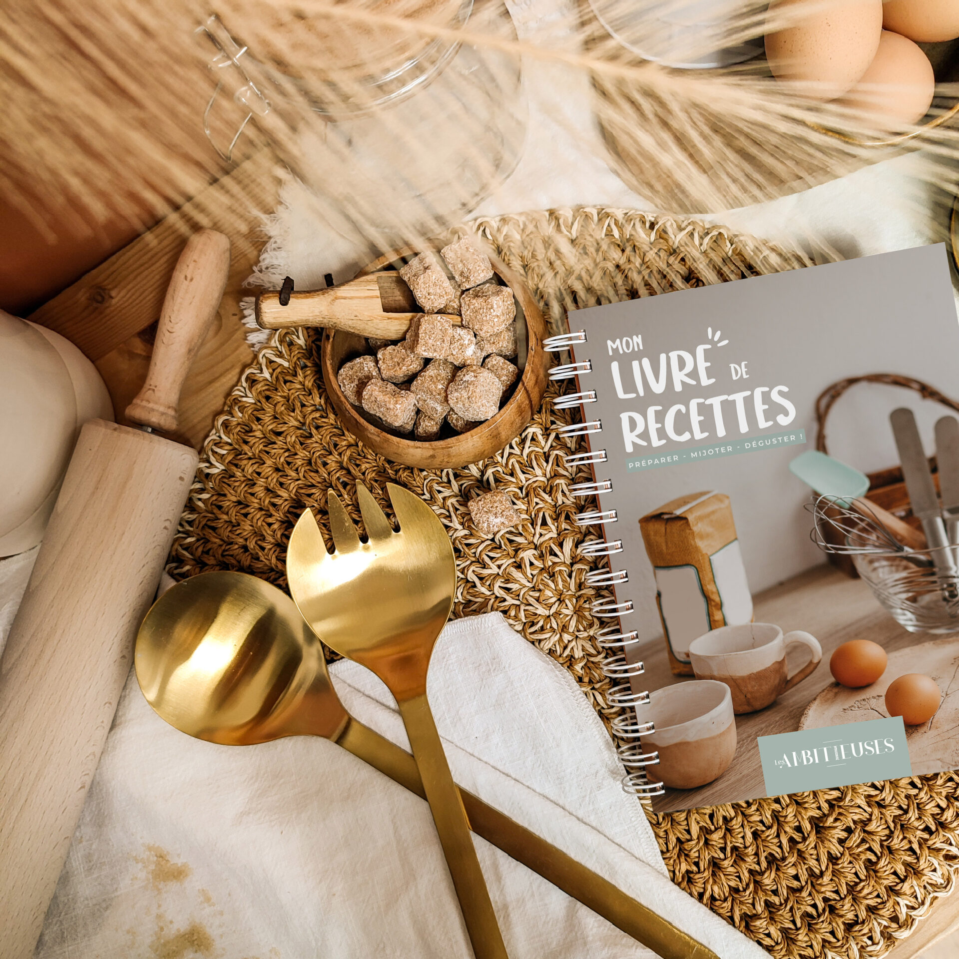 Livre de recettes Bleu à remplir avec 14 recettes exclusives